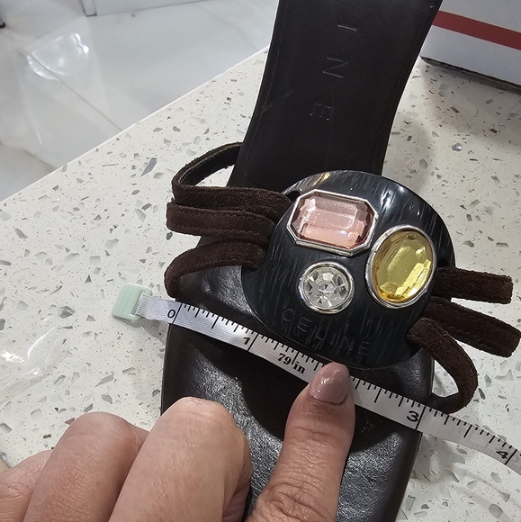 Celine | Shoes | Vintage Celine Boho Style Kitty Heel Sandal | Poshmark